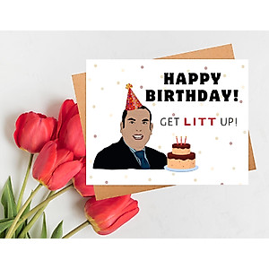 Get LITT Up! / Series/Birthday Card / 30th Birthday Gift/Merchandise/Funny Birthday Card For Him/Card For Her