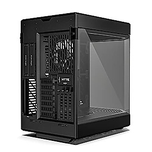 HYTE Y60 Modern Aesthetic Dual Chamber Panoramic Tempered Glass Mid-Tower ATX Computer Gaming Case with PCIE 4.0 Riser Cable Included, Black (CS-HYTE-Y60-B)