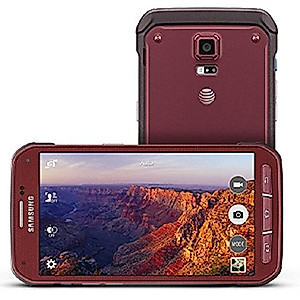 Samsung Galaxy S5 Active G870a 16GB Unlocked GSM Extremely Durable Smartphone w/ 16MP Camera - Ruby Red