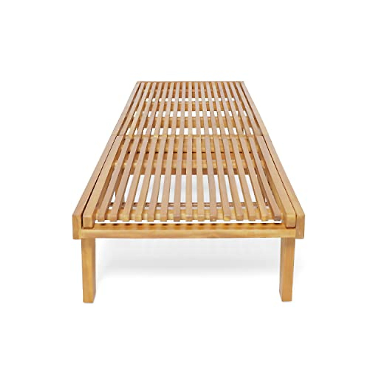 Christopher Knight Home Addisyn Outdoor Wooden Chaise Lounge, Teak Finish