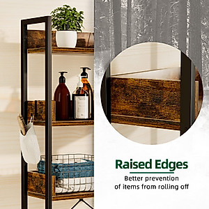 OTK Over-The-Toilet Storage, 3 Tier Bathroom Organizer Shelf, Freestanding Space Saver with Toilet Paper Holder, Multifunctional Over The Toilet Rack, Vintage