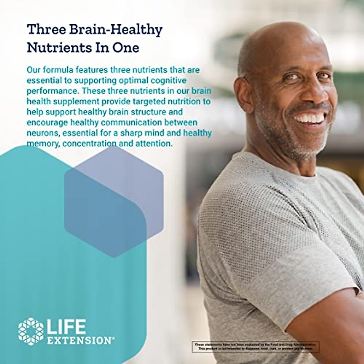 Life Extension Cognitex Basics - Brain Health Supplement - For Memory, Focus, Attention, Cognitive Performance and Inflammatory Response - Non-GMO, Gluten-Free - 30 Softgels