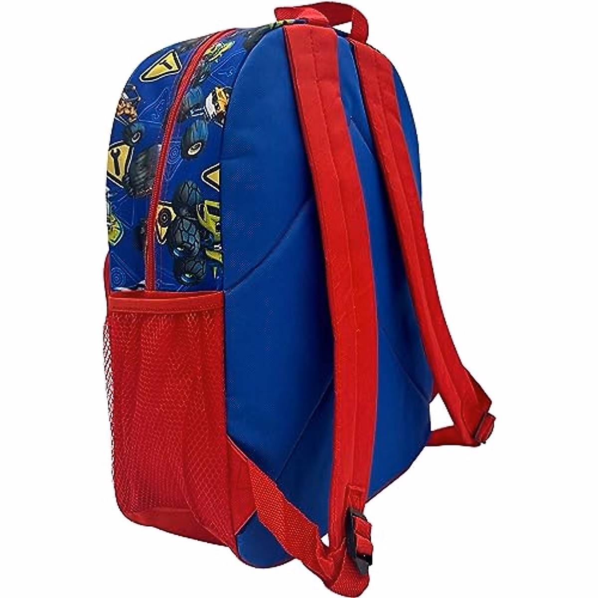 Fast Forward Blaze And The Monster Machines 16" Licensed Cargo School Backpack For Boys (Blue-Red)
