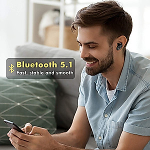 Srhythm Soulmate Series S5 Active Noise Cancelling Earbuds, Wireless ANC Bluetooth 5.1 Earphones with 50 Hours’ Playtime HiFi Stereo Deep Bass and Touch Control for Sports,Travel
