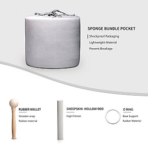 ALIOTH D Note Crystal Singing Bowl Sacral Chakra 7 inch with Carry Case Bag and Singing Bowl Mallet