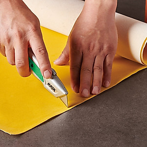 KATA 2 Pack Retractable Utility Knife,Heavy Duty Box Cutters for Cardboard, Boxes, Cartons and Rope,Rubbery Handle,with Extra 10pc SK5 Sharp Blades,GREEN