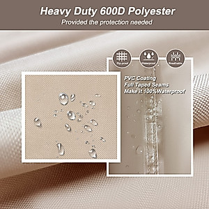 Cushion Storage Bags for Patio Furniture Waterproof 58 inch Long Heavy Duty Oudoor Furniture Cover Storage Bag with Zippers and Handles Dustproof Rectangle Moving Bag