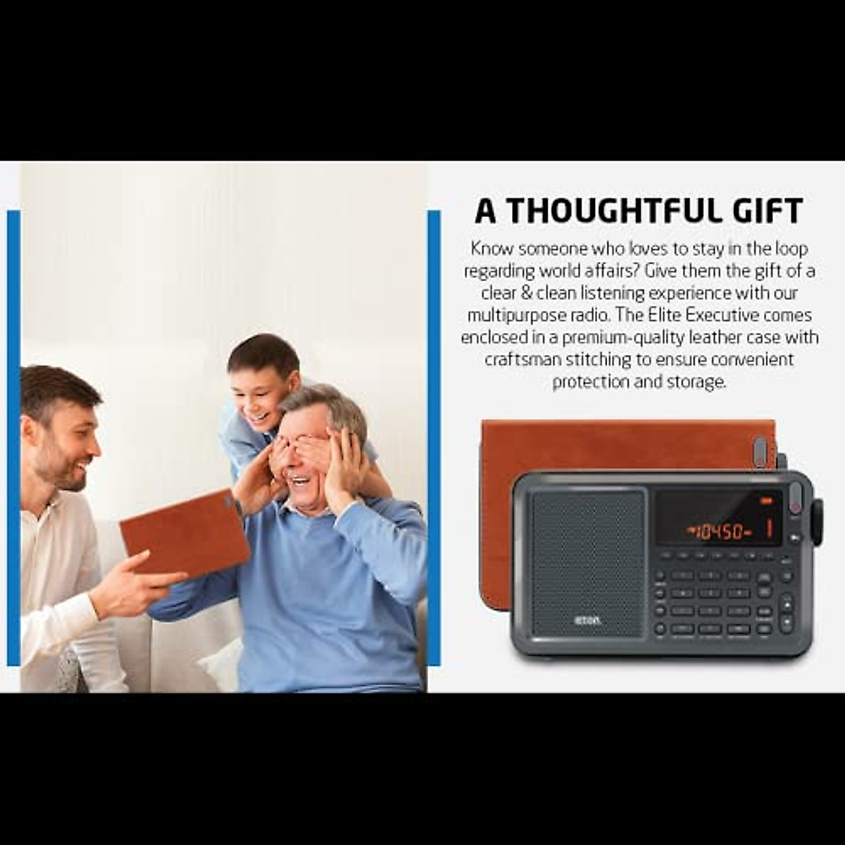 Eton - Elite Executive AM/FM/Aircraft Band/SSB/Shortwave Radio, Radio Data System (RDS), 700 Presets, Single Side Band, Clock and Sleep Timer, Shortwave and Longwave, Commitment to Preparedness