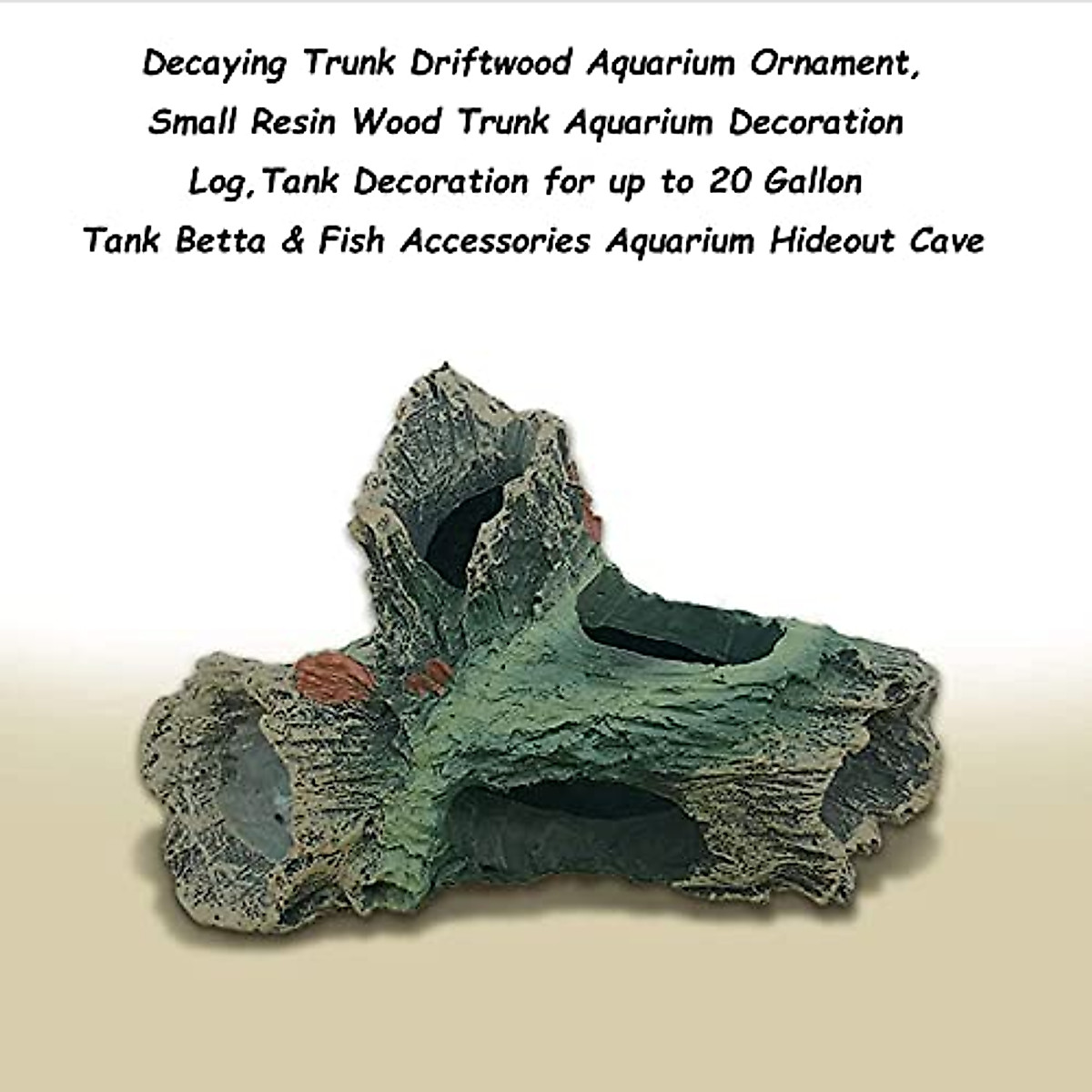 Hamiledyi 4Pcs Decaying Trunk Driftwood Aquarium Ornament,Small Resin Wood Trunk Aquarium Decoration Log,Tank Decoration for up to 20 Gallon Tank Betta & Fish Accessories Aquarium Cichlid Hideout Cave