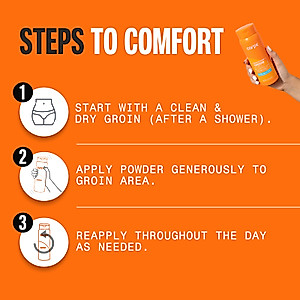 Carpe No-Sweat Groin Powder (For Women) - Designed for Maximum Sweat Absorption - Mess and Friction Free, Stop Chafing - Talc Free Powder Women’s Groin Powder