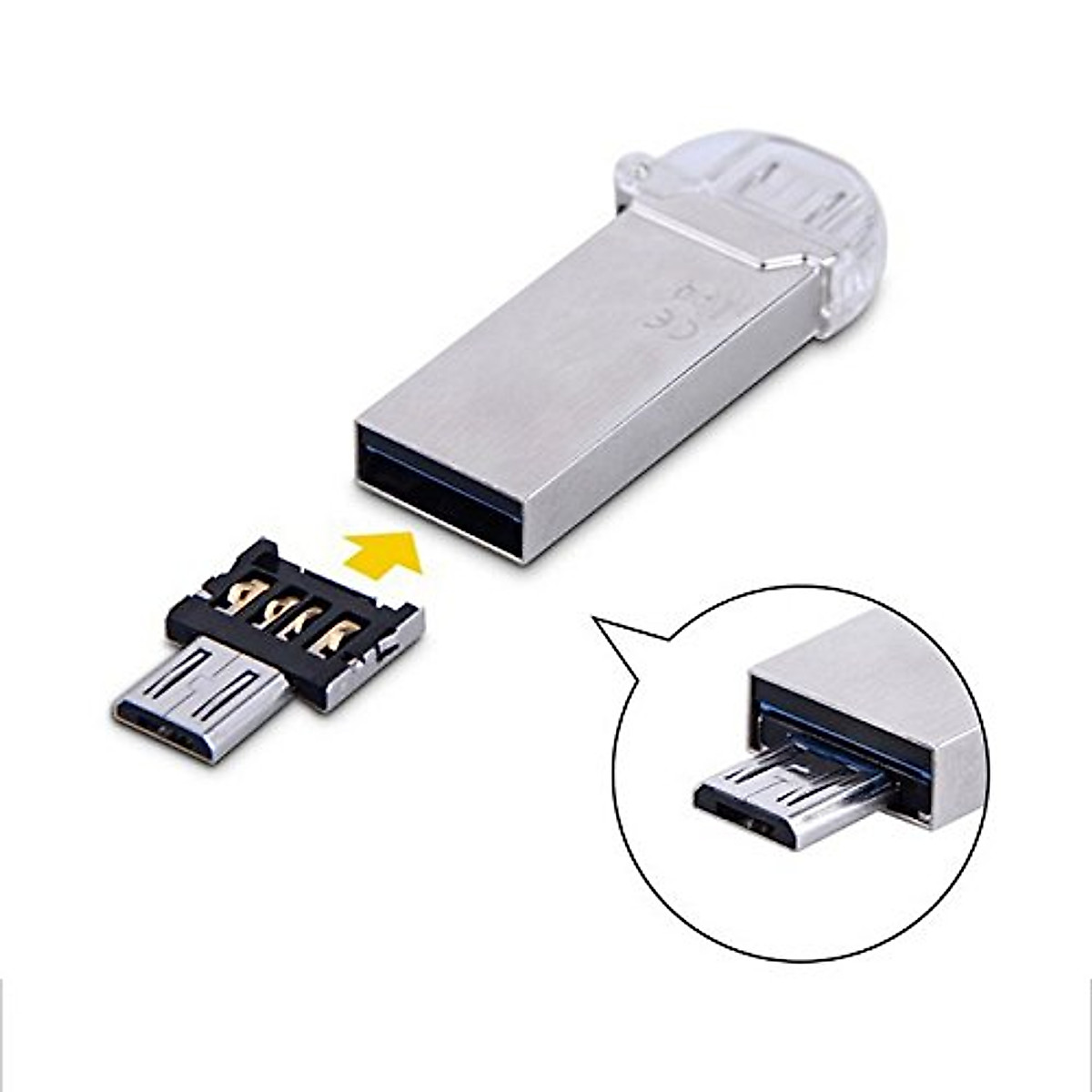 chenyang 5 Pack Micro USB OTG Adapter Micro USB Male to USB 2.0 Female Ultra Mini Size Connector Adapter