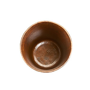 Premier Copper Products TC11DB Hand Hammered Copper Trash Can, Oil Rubbed Bronze