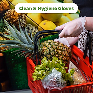 Comfy Package [100 Count Disposable Vinyl Gloves, Powder Free, Latex Free, Clear Gloves for Cooking and cleaning - Large