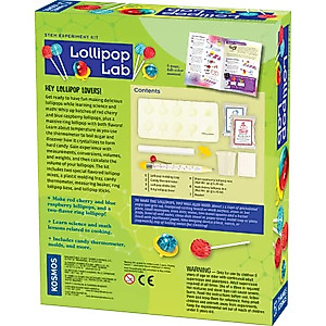 Thames & Kosmos Lollipop Lab | STEM Experiment & Activity Kit | Make Yummy Red Cherry and Blue Raspberry Lollipops & Ring Lollipops! | Explore Chemistry & Math | includes Real Candy Thermometer