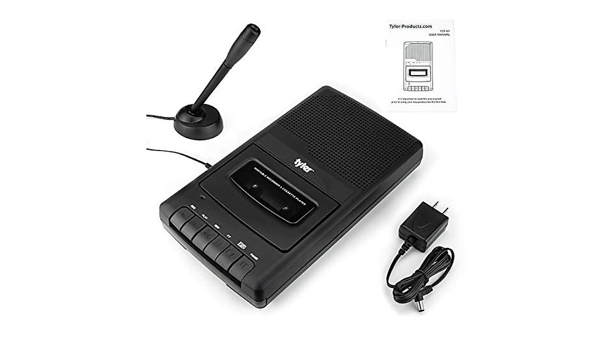 Tyler TCP-01 Portable Cassette Player & Recorder - Retro Style Music Device