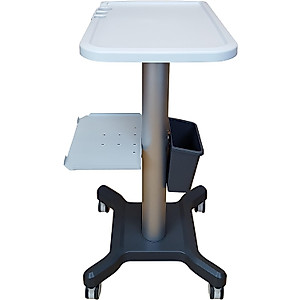 Mobile Trolley - Cart for Portable Ultrasounds 32" Tall with 3 Probe Holders.