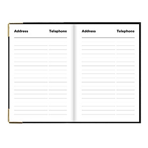 Letts of London Classic Daily Planner, 12 Months, January to December, 2024, Day-Per-Page, Pocket Size, 4.25" x 2.75", Black (C12EBK-24)