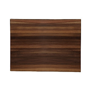 CONSDAN Black Walnut Butcher Block Cutting Board with Invisible Inner Handles, USA Grown Hardwood, 1" Thick, 20" L x 15" W