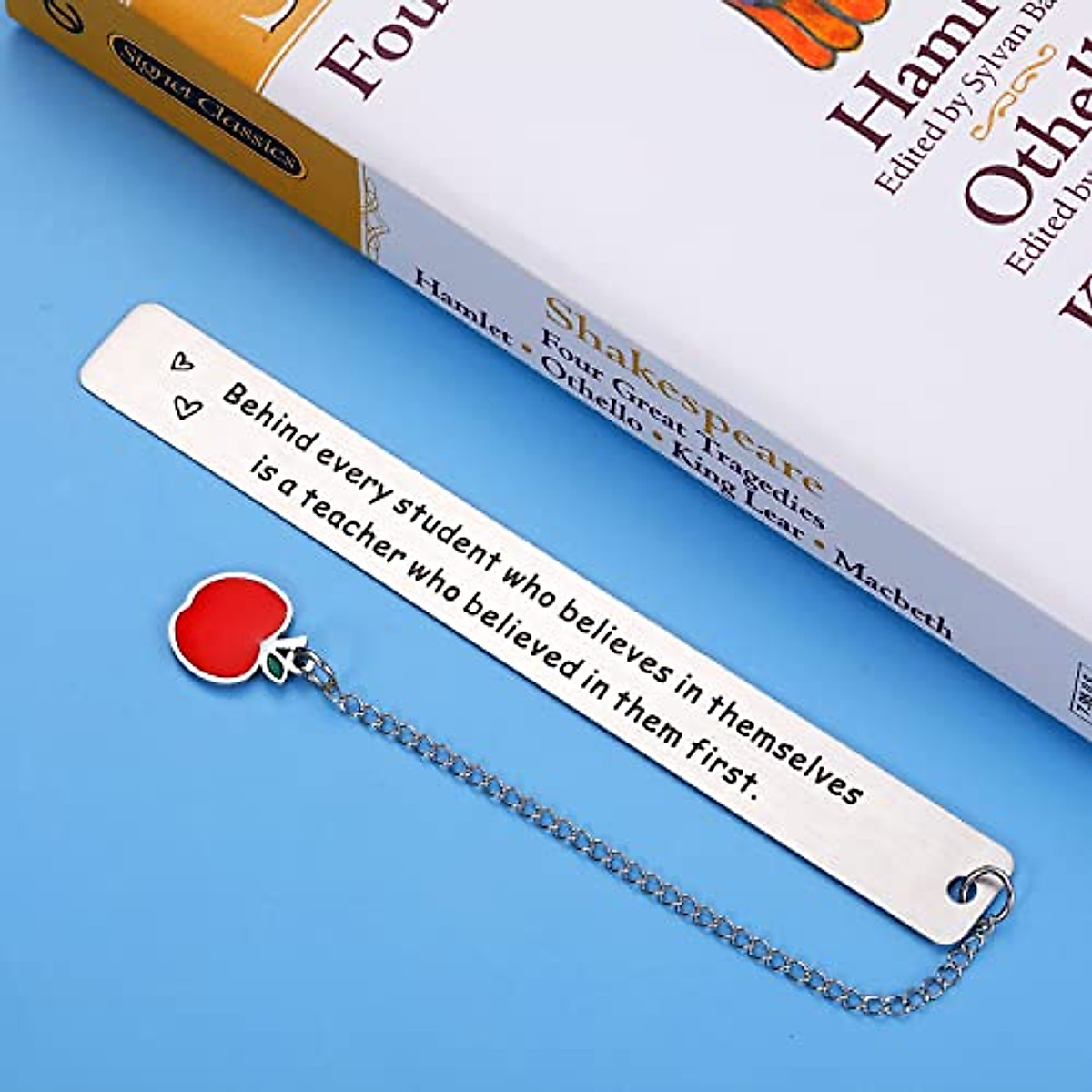 Teacher Appreciation Gifts Bookmark for Women Men Teacher Day Thank You Birthday Christmas Graduation Valentines Day Gifts Spanish Preschool Daycare Special Education Tutor Professor Retirement Charm