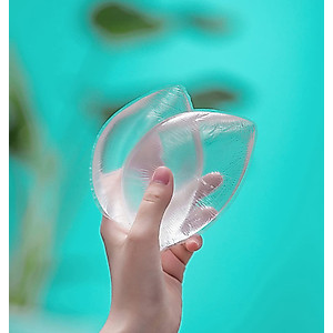 VASANA 2Pcs Thicken Super Soft Silicone Breast Inserts Bra Push up Cleavage Gel Enhancers Pads Nonslip Sticky Chest Gathering Pad Gel Booster 2 Cup