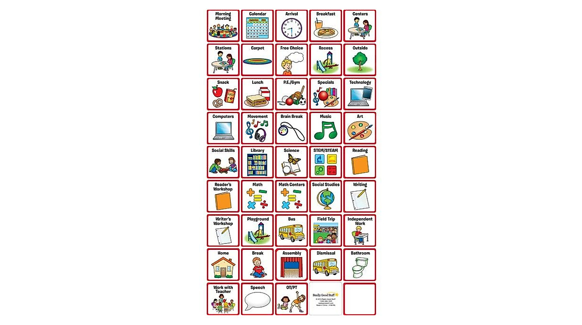Visual Schedule for Special Needs Students - 55 Cards