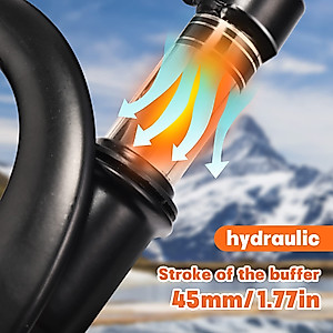 HTBCCHB 12 Inch Front Suspension Fork for Brake Disc Alloy Steel Holder motorcycle MTB Bicycle Electric Scooter Front Tube Shock Electric Bicycle