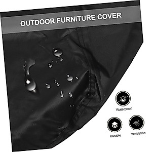 GANAZONO 2pcs outdoor furniture cover black chair covers sectional sofa covers black tablecloths outdoor tablecloths waterproof table cloths Oxford cloth air conditioning cover