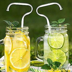 Anti Wrinkle Straw, 2pcs Plastic Prevent Wrinkle Straw Compatible with Stanley Adventure Quencher 40 oz Travel Tumblers，Anti Lip Drinking Straw Curved Straw,Reusable No Wrinkle Straws with Brush