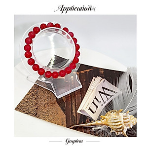 Gaspletu 1800PCS 8mm Glass Beads Bracelet Making Kit, 72 Colors Crystal Beads for Jewelry Making, 3 Box Round Beads Suitable for Beginners