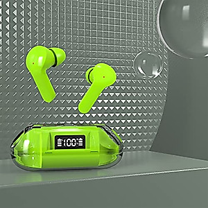 Sport Bluetooth 5.3 Headphones, Wireless Earbuds with Dual LED Battery Display 30Hrs Playtime, IPX7 Waterproof Wireless Headphones with Earhooks, Built-in Mic Earphones for Gym