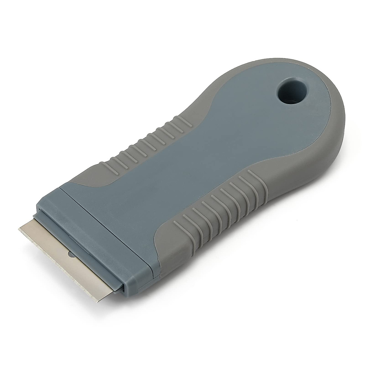 EHDIS Ceramic Scraper Car Sticker Remover Glass Stove Top Razor Scraper Label,Glue,Paint,Adhesive Remover Tool + 10pcs Stainless Steel Razor Blades (Grey)