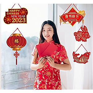 Chinese New Year Decoration 2023 Chinese New Year Decor Year of the Rabbit Lunar New Year Decorations Chinese Couplets Spring Festival Banner