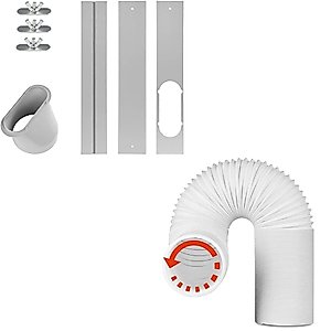 TURBRO 5 Inch Portable Air Conditioner Universal Exhaust Hose Anti-Clockwise Thread with Window Vent Kit