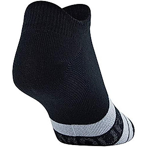 Under Armour Women's Essential 2.0 Lightweight No Show Socks, 6-Pairs , Black/Gray Assorted , Medium