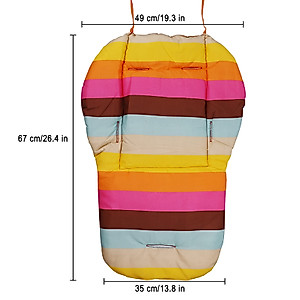 High Chair Pad, High Chair Cushion/seat Cushion/Breathable Pad/seat Pad，Soft and Comfortable, Light and Breathable, Cute Patterns,Make The Baby Sit More Comfortable(Rainbow Stripes)