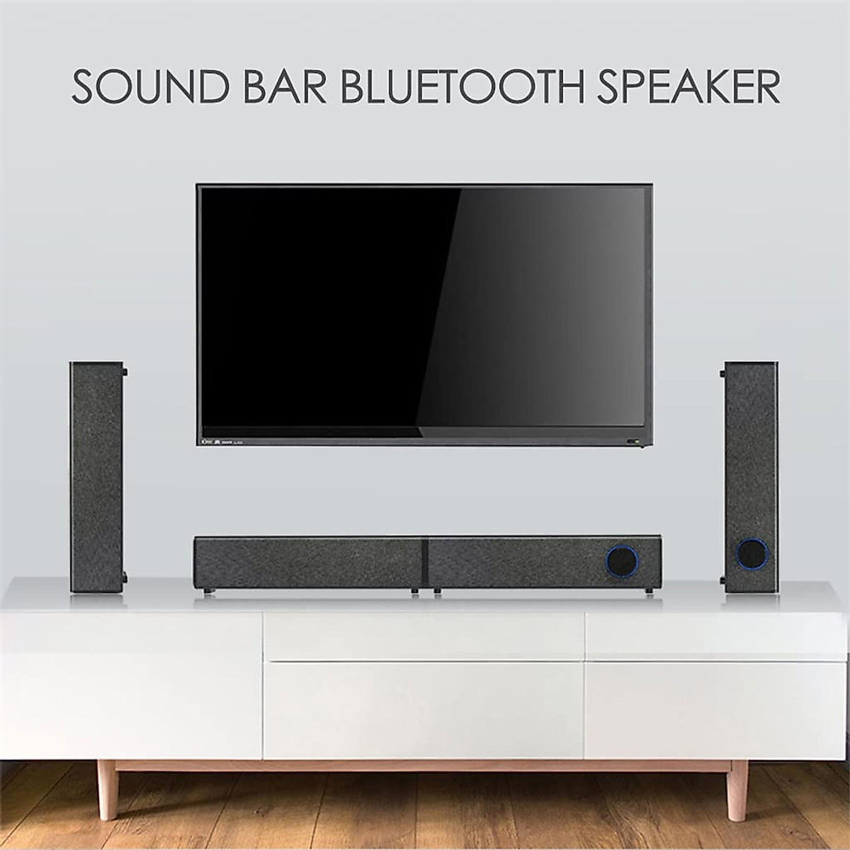 IRDFWH Speakers TV Sound Bars Detachable Soundbar Home Theater Dual Connection Methods for TV PC Smartphone