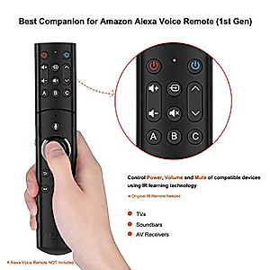 SofaBaton F2 Universal Remote Attachment for Amazon Fire TV Streaming Player with Power Volume and Mute Buttons (Updated 2023 Version, Alexa Voice Remote Not Included)