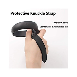Silicone VR Touch Controller Grip Cover, Anti-fall Knuckle Strap, Sweatproof Joystick Cover for Oculus Quest/Rift S