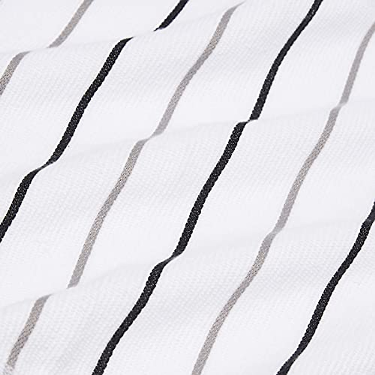 Amazon Basics 100% Cotton, Soft & Absorbent, Popcorn Texture Terry Kitchen Dish Cloths and Towels Set, 12"L x 12"W and 26"L x 16"W, Grey/Grey Stripe, Pack of 8