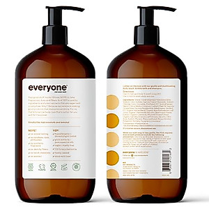 Everyone 3-in-1 Soap, Body Wash, Bubble Bath, Shampoo, 32 Ounce (Pack of 2), Coconut and Lemon, Coconut Cleanser with Plant Extracts and Pure Essential Oils