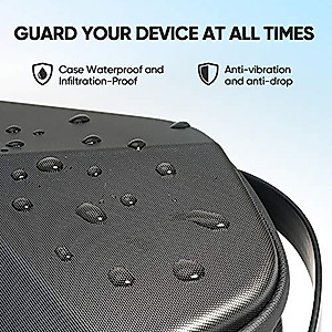 SARLAR Fashion Hard Travel Case for Oculus Meta Quest 2/Meta Quest Pro, Expandable Capacity Compatible with Kiwi Design/BOBOVR All Elite Strap and Accessories, Crossbody Sling Backpack