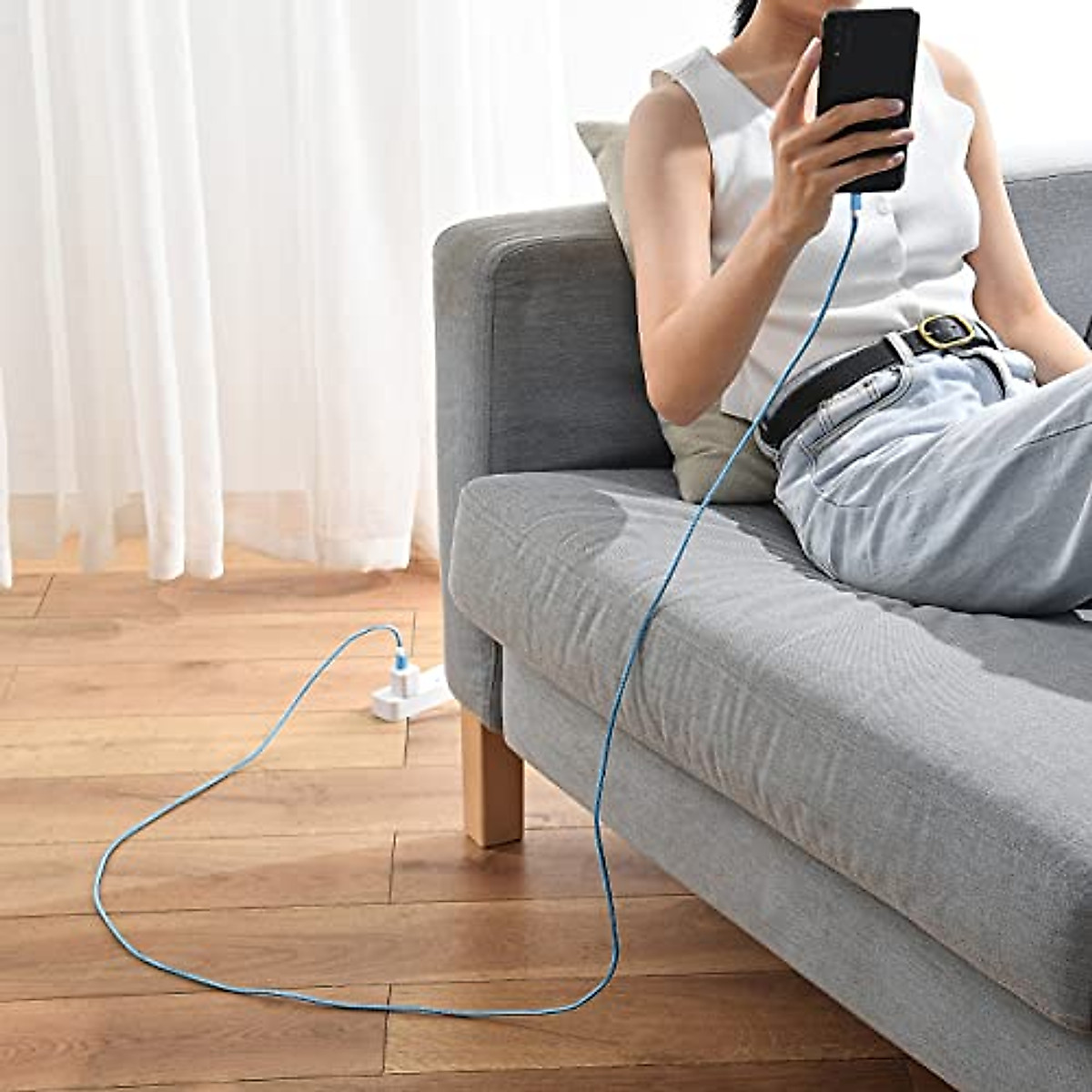 iPhone Charger Cord 4Pack【3FT/6FT/6FT/10FT】MFi Certified Lightning Cable Fast Charging Cord Nylon Braided iPhone Charging Cable Compatible with iPhone13 /12/11 /Pro Max/XR/8/7/6/6s/SE 2020-Multicolor