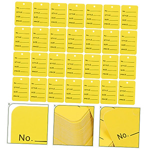 TEHAUX 1000pcs Clothing tag Jewelry Prices Tags Prices Label Clothes Prices tag Jewelry Labels Hanging Prices Tags Printable Prices Tags Paper Prices tag Paper jam Customize Commodity
