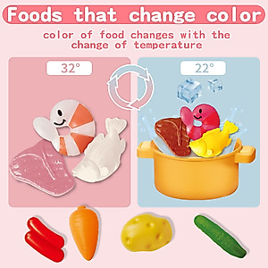 HCFJEH Kids Play Kitchen Toy Playset,Pink Kitchen Toy Set with Play Sink & Pretend Steam, Toddler Kitchen Accessories Set with Sounds & Light, Birthday for Boy Girl 3 4 5 7 8 Year Old