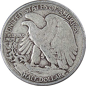 1937 Liberty Walking Half Dollar F Fine 90% Silver 50c US Coin Collectible