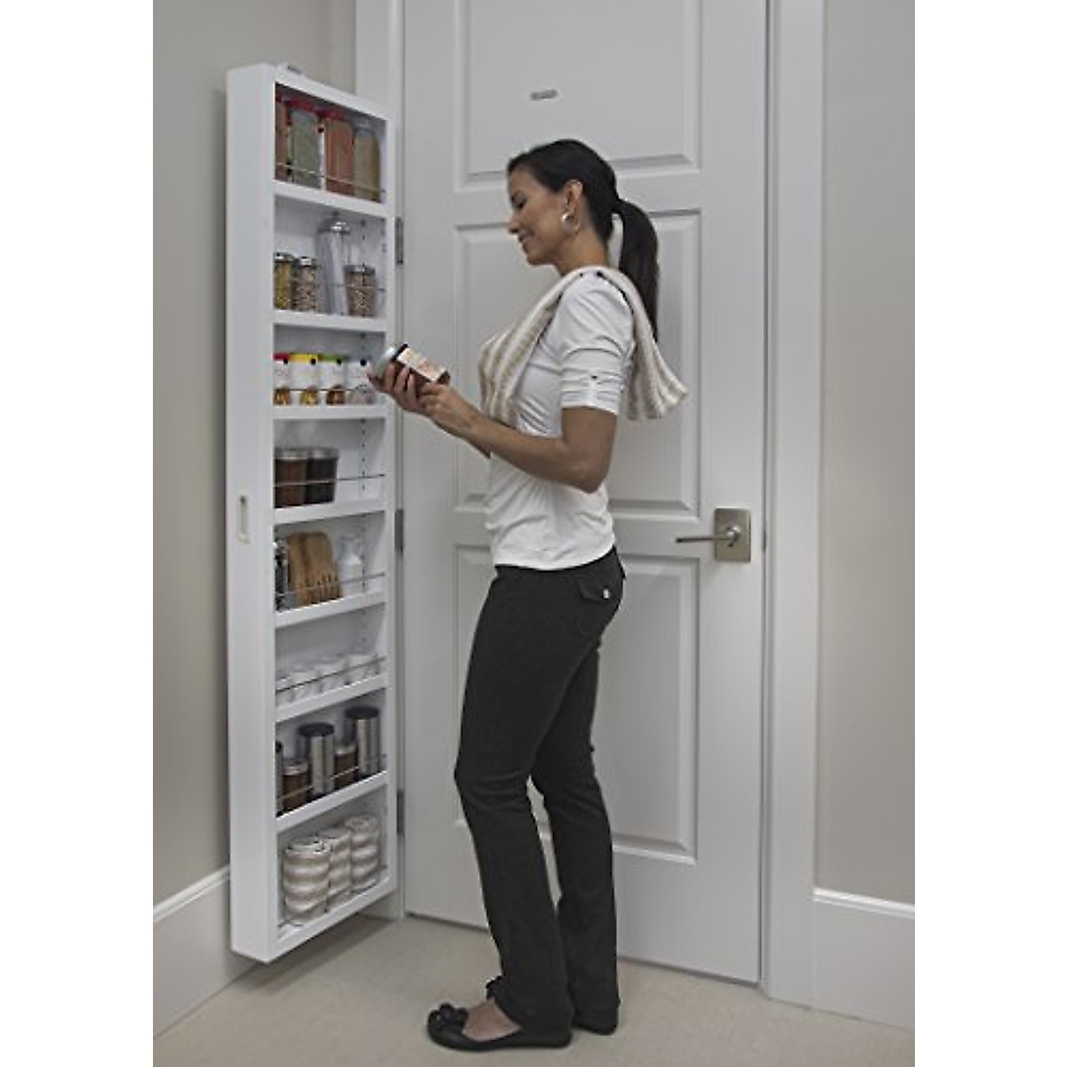 Cabidor Classic | Behind The Door | Adjustable | Medicine Cabinet, Kitchen Cabinet, & Bathroom Storage Cabinet