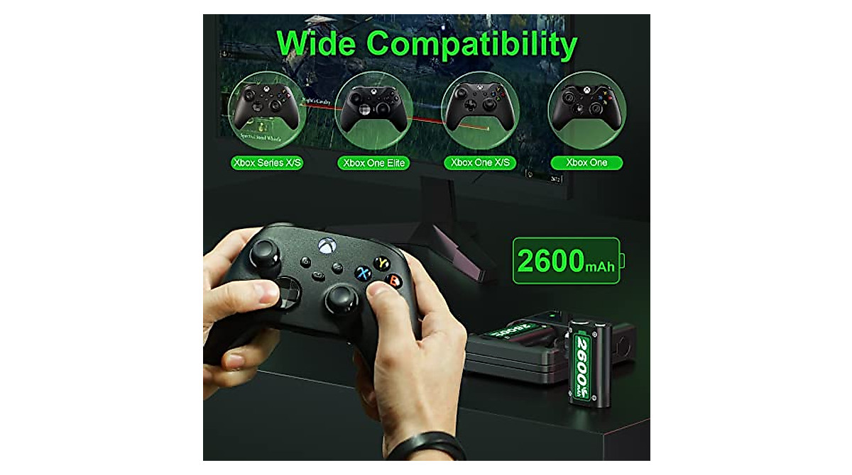 Fast Charge Xbox Controller Battery Pack - 2600mAh Rechargeable Power