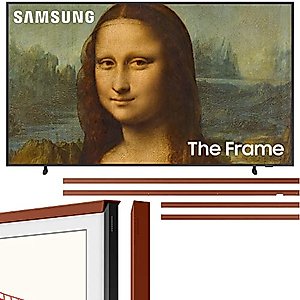SAMSUNG QN55LS03BA 55 inch The Frame QLED 4K UHD Quantum HDR Smart TV (2022) 55" Customizable Bezel Beveled Brick Red