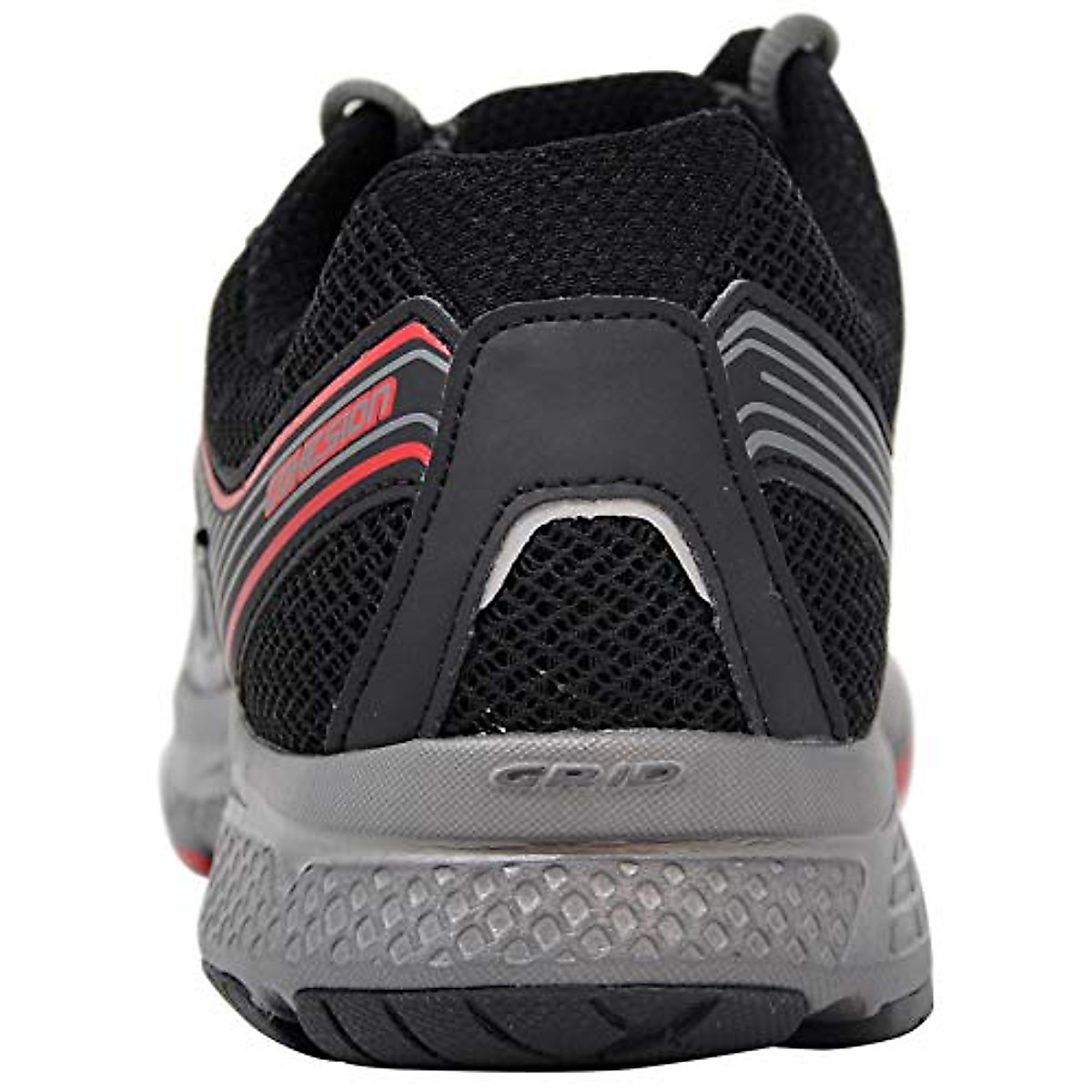 Saucony Men's Cohesion 10 Grey/Black/Red Running Shoe 10 M US