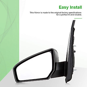 SCITOO Side View Mirror Driver Side Mirror Compatible with 2007 2008 2009 2010 2011 2012 For Nissan Sentra NI1320167 Power Adjustment Non-Folding Non-Heated